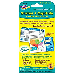States & Capitals Pocket Flash Cards