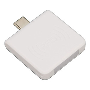 Card Reader, Credit Card Reader Type C Interface ID Mobile Phone Card Reader 125Khz Portable Smart Card Reader (White)