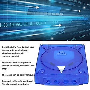 Translucent Plastic, Scratch Resistant Blue Shock Absorption Plastic Housing Shell for SEGA Dreamcast DC