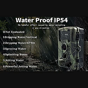 Shanrya 1080P Trail Camera Hunting Camera 2.4in 1.3MP CMOS for Travel