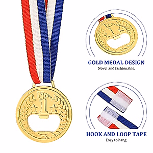 Cabilock 2PCS Olympic NO. 1 Bottle Opener Gold Medal Beer Opener Creative Jar Opener Beer Lid Remover Wine Beer Accessories