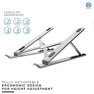 Zylpha Portable Laptop Stand for 10 inch to 17.3 inch Laptops, Universal Adjustable Laptop Stand, Foldable & Compact Laptop Stand for Traveling with Non-Slip Technology (Grey)