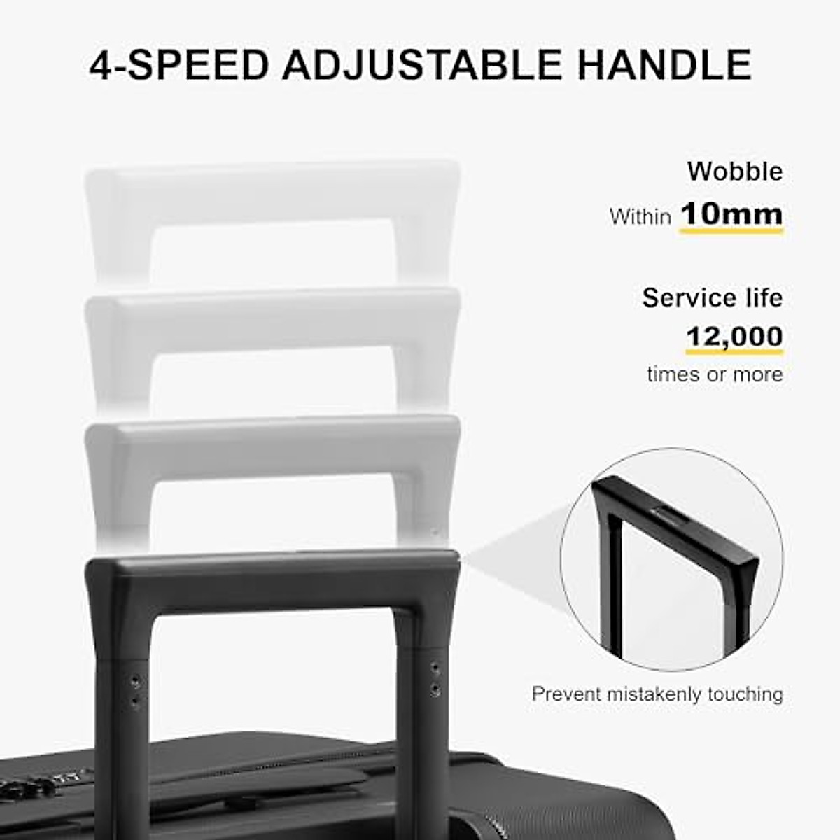 LEVEL8 Luggage Sets 3 Piece, 20 Inch 24 Inch 28 Inch Hardshell Suitcases, Lightweight Luminous Textured Large Luggage, Spinner Wheels Tsa Lock, 3-Piece Set (20/24/28), Black