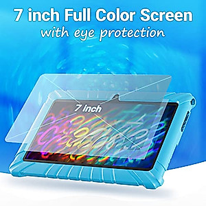 Contixo V8-4 7” Kids Tablet, 2GB RAM, 16GB Storage, Android 11 GO, Ultimate Learning Tablet for Children with Teacher’s Approved Apps, Kid Proof Protection Case, Blue