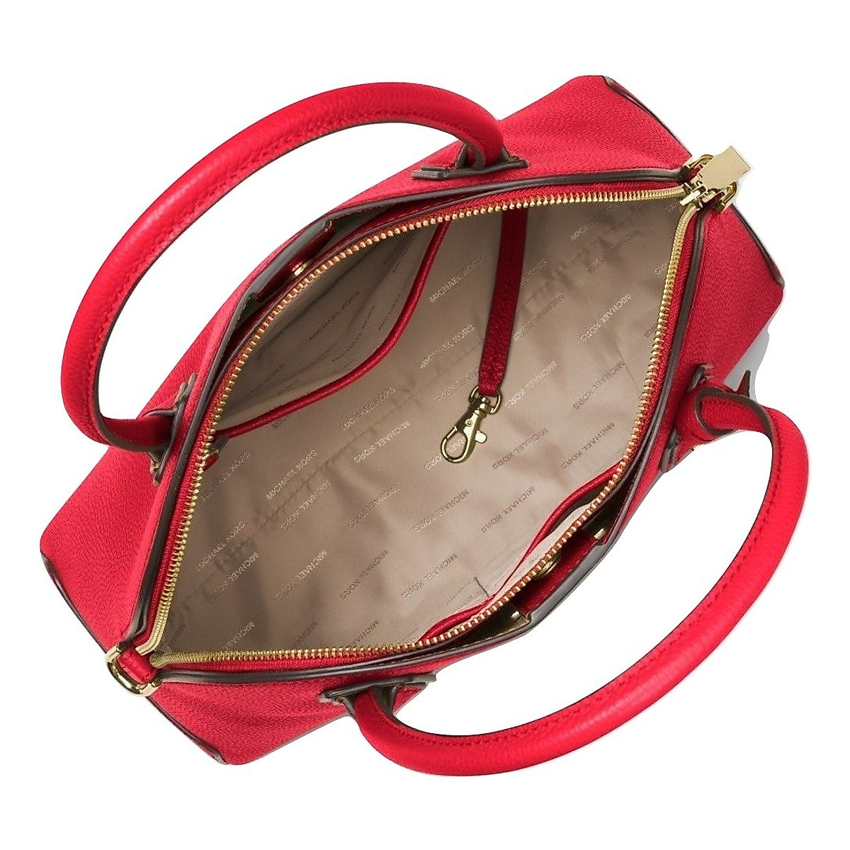 Michael Kors Studio Mercer Large Leather Dome Satchel in Dark Sangria