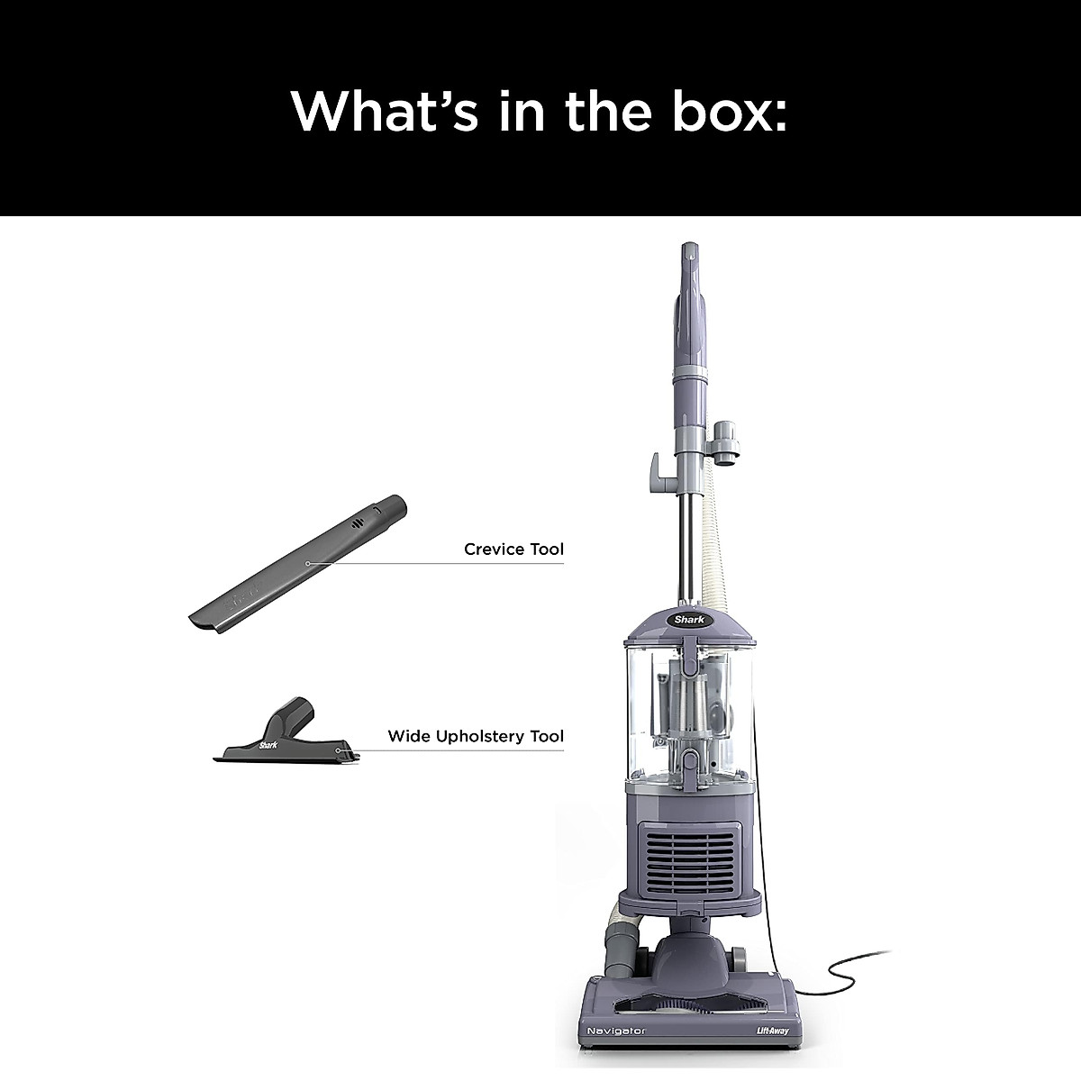 Shark NV352 Navigator Lift Away Upright Vacuum with Wide Upholstery and Crevice Tools, Lavender