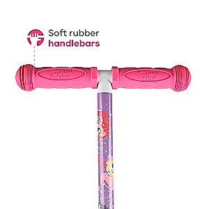 My Little Pony Self Balancing Kick Scooter with Light Up Wheels, Extra Wide Deck, 3 Wheel Platform, Foot Activated Brake, 75 lbs Limit, Kids & Toddlers Girls or Boys, for Ages 3 and Up