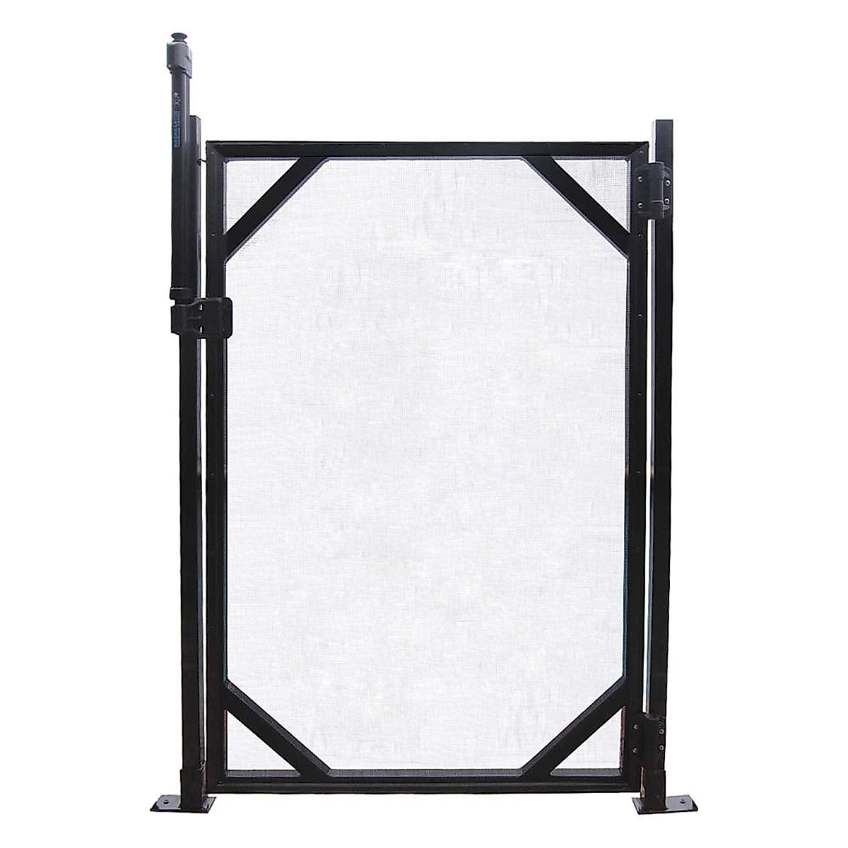 WaterWarden 4’ Pool Gate, Pool Fence Gate - 30” Wide, Self-Closing and Removable Pool Door, Coordinates with 4x12 ft Outdoor Child Safety In-Ground Pool Fencing, Easy DIY Installation,Black