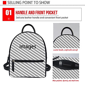 Forchrinse White Red Dog Paw Print Mini Backpack,Small PU Leather Backpack Lightweight Travel Rucksack for Adults