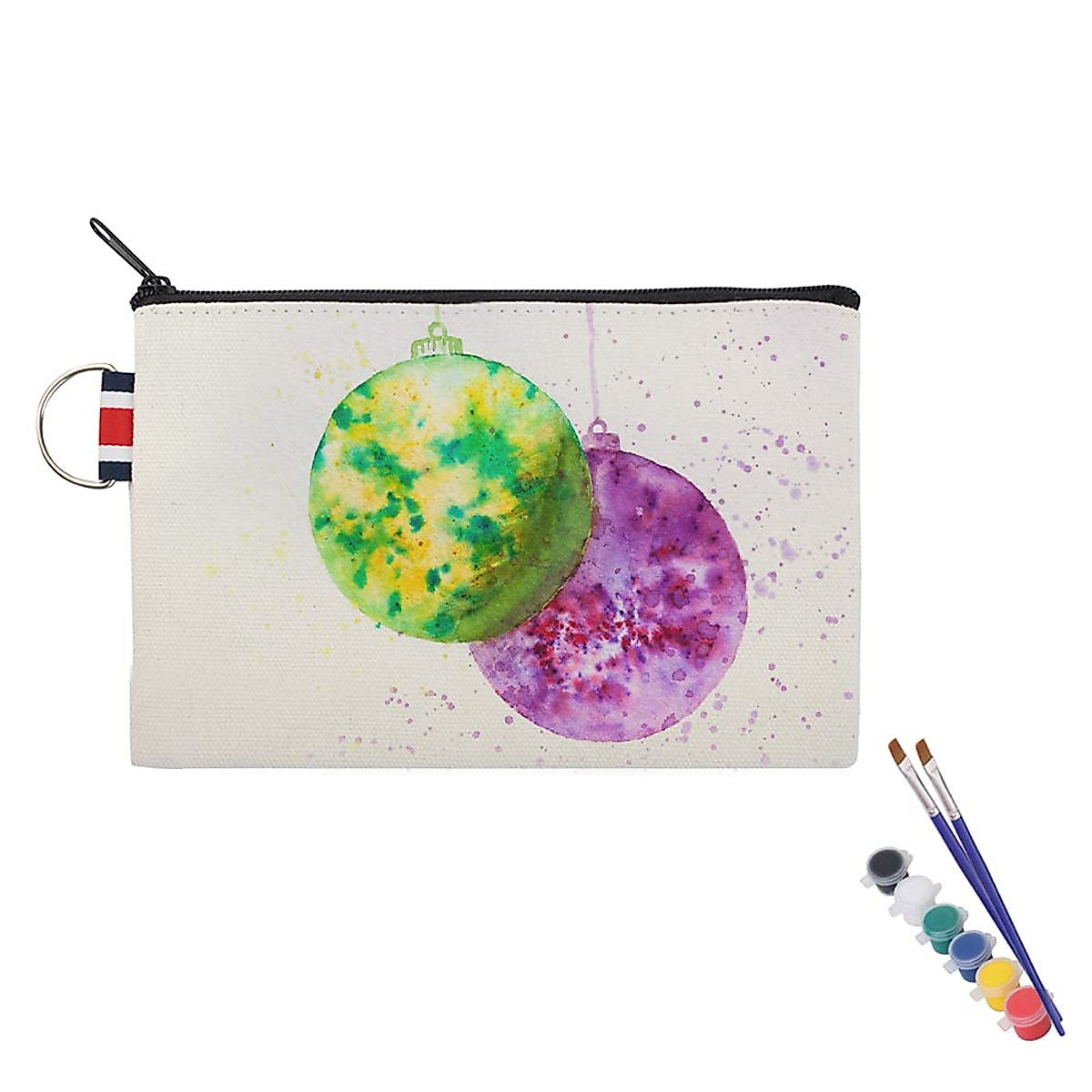 Aspire 6-Pack Canvas Pouches with Metal Ring, DIY Craft Storage Bags, 6 x 4 Inch - Natural