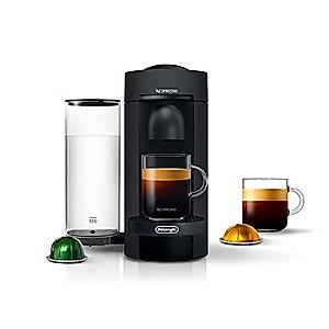Nespresso VertuoPlus Coffee and Espresso Machine by De'Longhi, 38 ounces, Matte Black