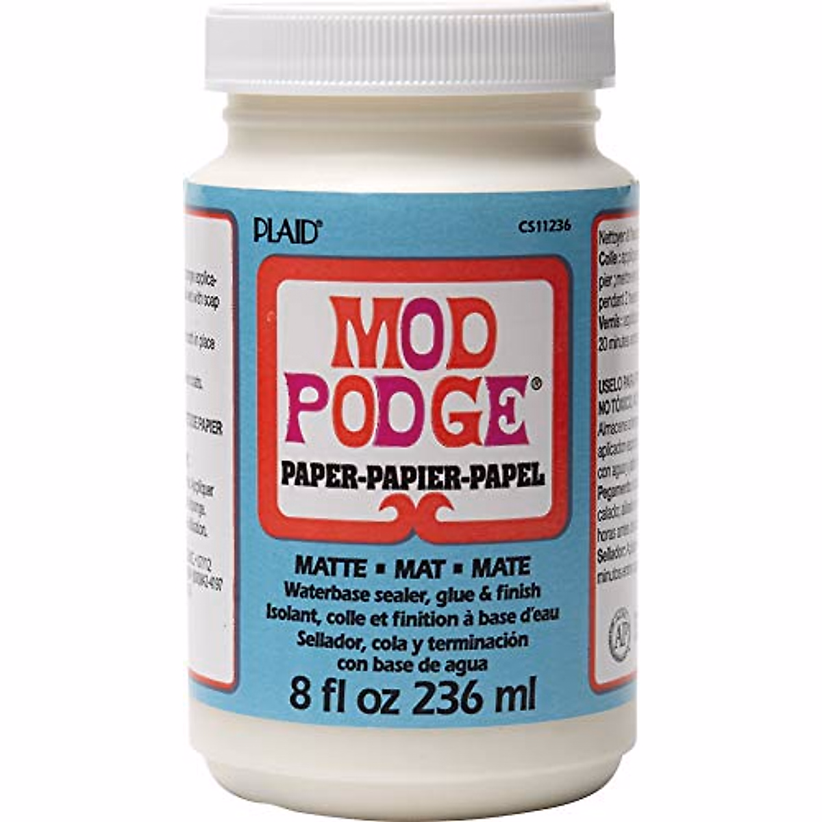 Mod Podge Waterbase Sealer, Glue and Finish for Paper (8-Ounce), CS11236 Matte Finish