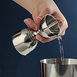 Jigger, Stainless Steel Jigger 2 oz 1 oz, Premium Vintage Double Jigger for Bartending, Cocktail Jigger Mirror Polish Finished for any Home Bar or Professional Craft Bar Setup