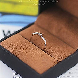 Thin Micro Pave CZ Band Ring 925 Sterling Silver Tiny Diamonds Wedding Engagement Promise Stackable Eternity Willow Leaf Binary Star Diamond Ring (10)