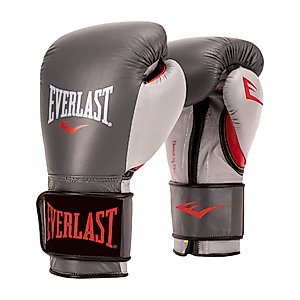 Everlast Powerlock Training Gloves Size: 16 Ounces Grey/Red