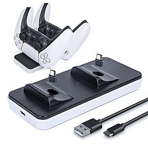 PS5 Controller Charger Charging Station for DualSense Controller PS5 Remote Charger PS5 Dualsense Charging Station 600mA Fast Charge Dock