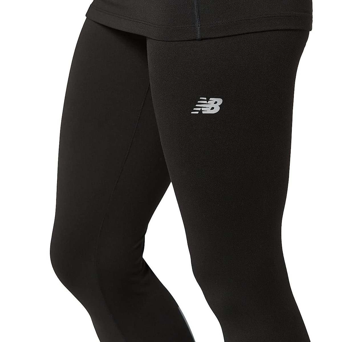 New Balance Women's 2.0 Soft Base Layer Pant with Non-Rolling Elastic Waistband, Black, Small