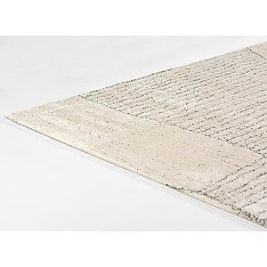 Momeni Rugs WREN 2 Area Rug, 5'3" X 7'3" Ivory Carpet for Living Room, Bedroom, Hallways, Bathroom, and Home Office