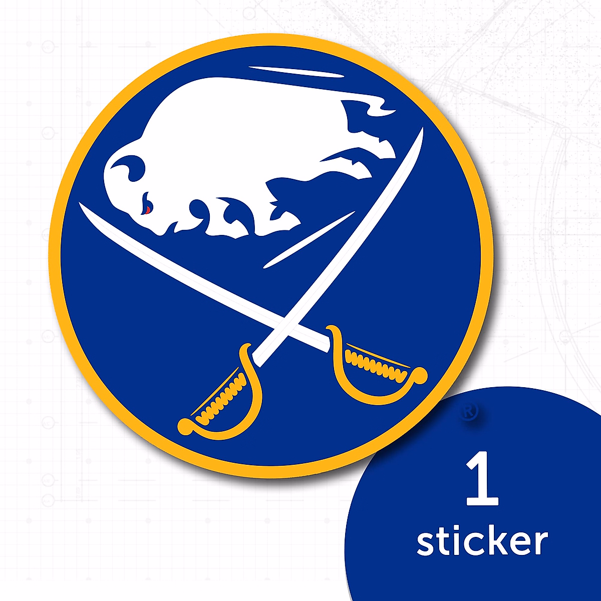 Desert Cactus Buffalo Sabres Team NHL National Hockey League Sticker Vinyl Decal Laptop Water Bottle Car Scrapbook (Individual A)
