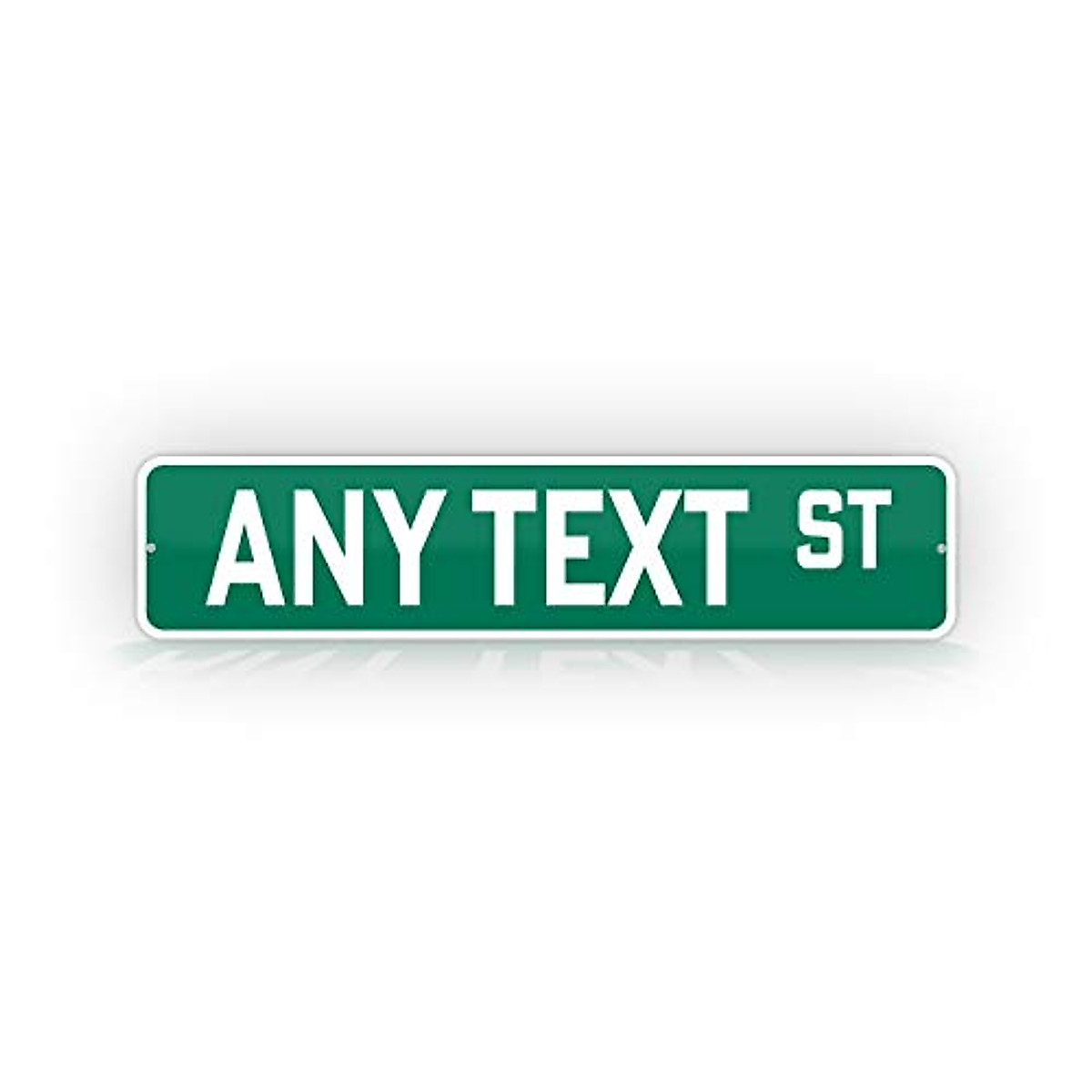 SignsAndTagsOnline Custom 4"x18" Green Street Sign Personalized Novelty Any Text Any Name Green Road Sign