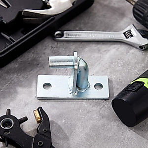 Dunzy Wall Mount Gate Hinges Wall Plate Hinges Heavy Duty Gate with 5/8 Hinge Pin Outdoor Chain Link Fence, Screws Not Included(4 Pcs)