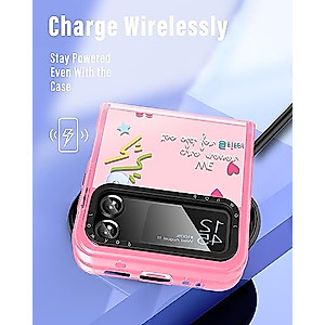 Jowhep for Z Flip 4 Case Girly Cute Cartoon Character Pattern Design for Girls Kids Boys Teens Women Cover Fun Kawaii Cool Clear Soft TPU Cases for Samsung Galaxy Z Flip 4 6.7", Stit CP