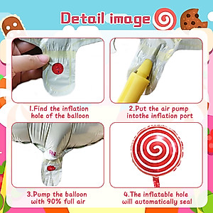 Candy Balloons Candyland Party Decorations - 25pieces Candy Foil Balloons for Kids Sweet Candy Birthday Party Decorations Candyland Baby Shower Supplies