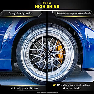 Meguiar's Hybrid Ceramic Tire Shine - Long-Lasting Shine That's Durable & Water-Resistant with Meguiar's Hybrid Ceramic Technology - 16 Oz Spray