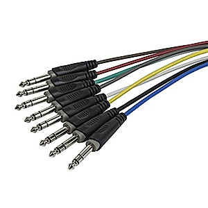 Monoprice 8-Channel 1/4 Inch TRS Male to 1/4 Inch TRS Male Snake 26AWG Cable C/d - 3 Feet with 8 Balanced Mono/Unbalanced Stereo Lines