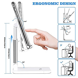 VICIALL Cell Phone Stand, Angle Height Adjustable Cell Phone Stand - for Desk, Sturdy Foldable Cell Phone Holder, Compatible with iPad Mini, Tablet and All Smartphones