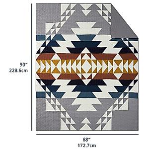 PENDLETON 29270 Explorer Twin-Twin XL Quilt Set Soft Cotton Bed Cover Rustic Machine Washable Bedspread Luxury Coverlet Set Cozy Lightweight Quilt and Pillow Shams Set, Twin, Grey