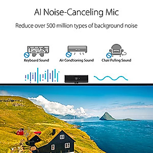 ASUS 23.8” 1080P Video Conferencing Monitor (BE24ECSNK) - Full HD, IPS, Built-in Adjustable 2MP Webcam, AI Noise-canceling Mic, Eye Care, USB-C Docking, RJ45, Height Adjustable, HDMI, Zoom Certified