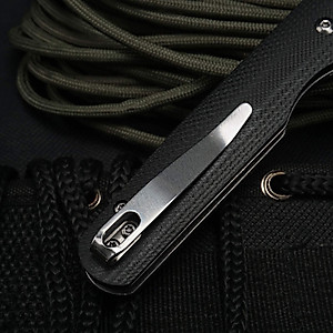 Samior S085 Compact Flipper Scalpel Folding Pocket Knife with 5pcs 440C #60 Replaceable Blade, 3.64" G10 Handle with Liner Lock, Utility EDC Keychain Knives, 1.8oz