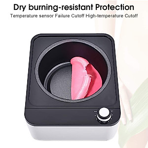 BeauTome Waxing Kit for Women Men, Wax Warmer with 4 Bags Hard Wax Beans, 20 Wax Applicator Sticks, Hair Removal Wax Warmer Kit for Full Body, Face, Eyebrow, Armpit, Legs, Bikini,Brazilian-White