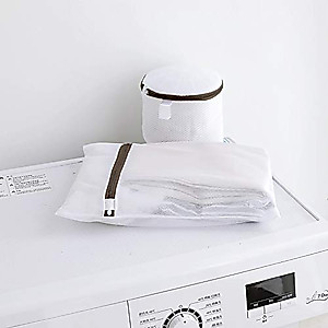 Mesh Laundry Bags Heavy Duty Fine Mesh Wash Bag Travel Storage Organize Bag, Fine Weave Fabric Zipper Closure Travel Laundry Bag (Cylinder)