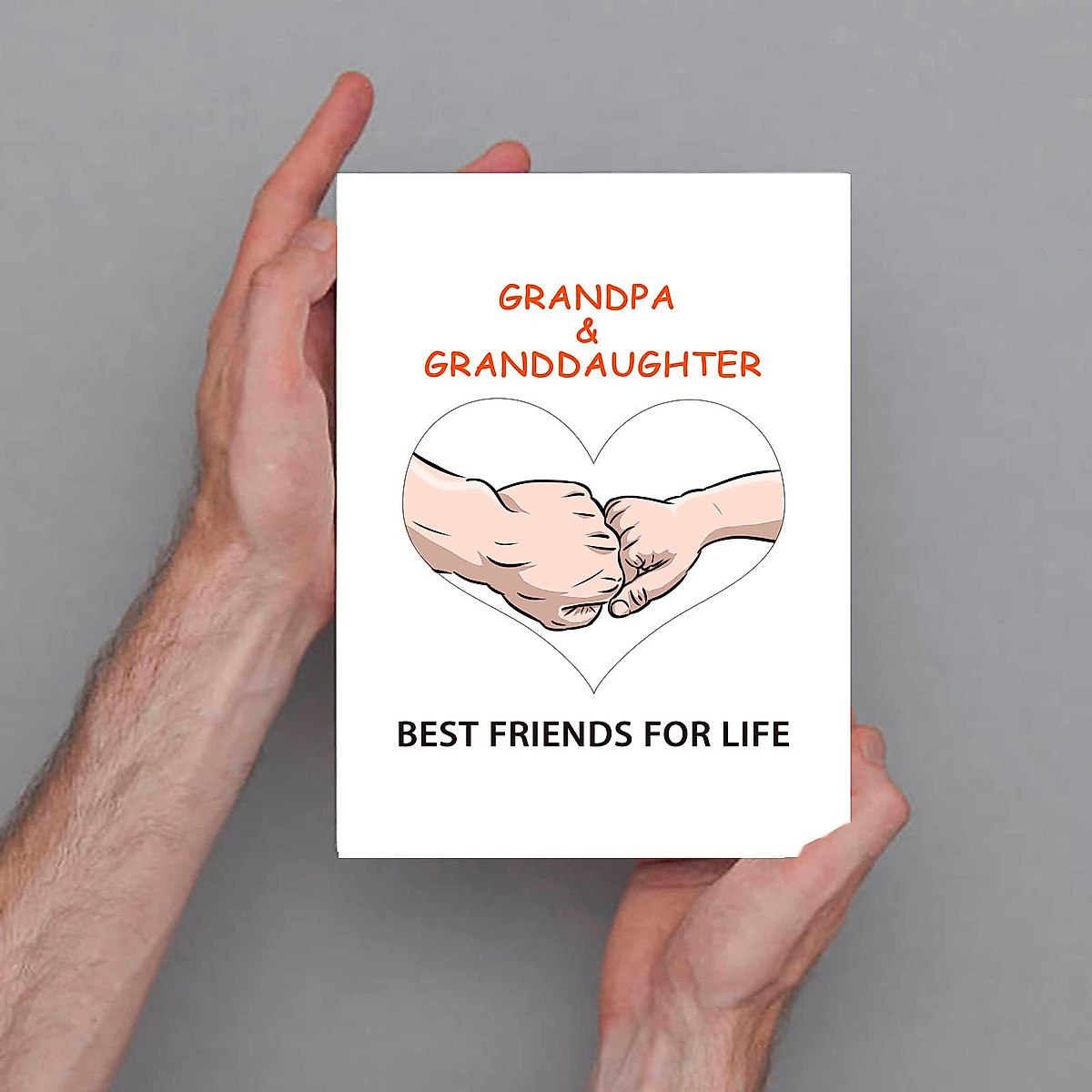 Dapofajo Grandpa & Granddaughter, Grandpa Birthday Card, Cute Card from Granddaughter, Birthday Card for Granddaughter