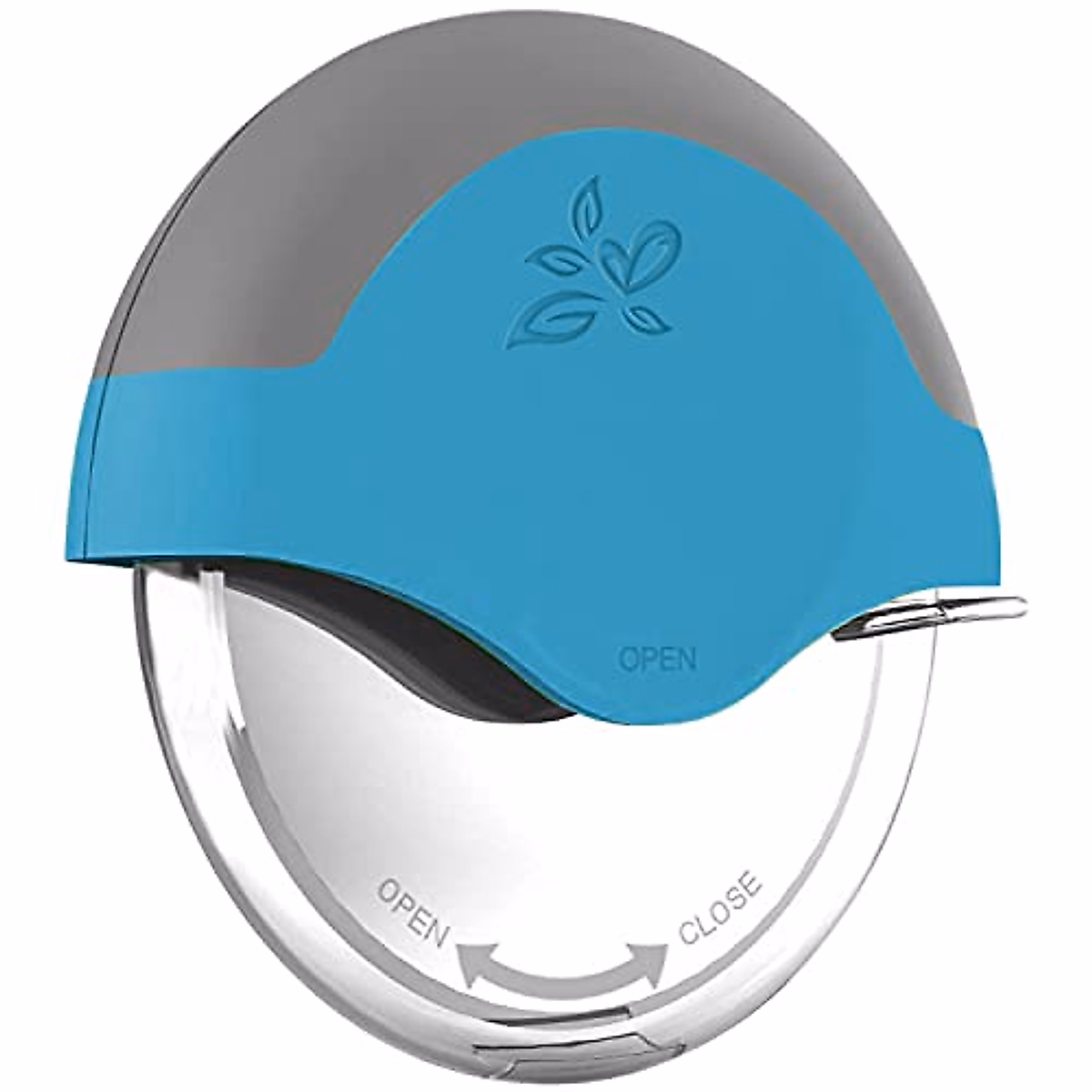 DECOSTYLE, Blue Pizza Cutter Wheel with Protective Blade Cover, improved, Super Sharp, Easy To Use and Clean, Slicer, Ergonomic Rubberized Grip, heavy dutty, Stainless Steel, Dishwater Safe
