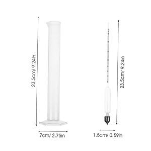 Mikinona 1 Set Wine Making Kit Hydrometer Test Kit Hydrometer Tester Reusable Measuring Tube Compact Measuring Tube Daily Use Graduated Cylinder Reusable Hydrometer Wine Sampling Tube Glass