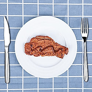 Gloreen 6 Pieces Steak Knives and 6 Pieces Dinner Forks Set, Stainless Steel