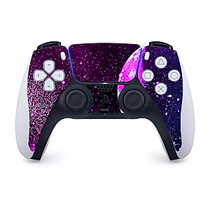 ITS A Skin Skins Compatible with Sony Playstation 5 Console Disc Edition - Protective Decal Overlay Stickers wrap Cover - Galaxy Fluorescent