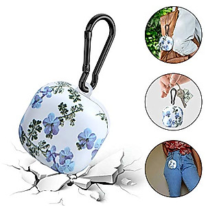 PC Plastic Hard Shell Case Cover for Galaxy Buds Live 2020/Galaxy Buds Pro 2021with Carabiner Anti-Lost & Shockproof Skin Accessories Compatible 2021 Latest Samsung Galaxy Buds 2 (Petal-Blue)