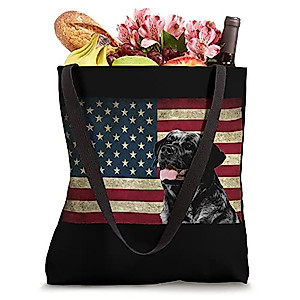 Black Labrador retriever gifts American Flag black Lab dog Tote Bag