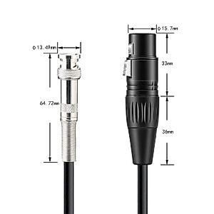 gotor BNC to XLR Female Cable XLR to BNC Cable BNC Female to XLR 6N OFC Silver Plated BNC to XLR Cable 4.95Feet (XLR Female)
