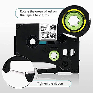 Label KINGDOM Label Tape 18mm 0.7 Laminated Tape Replacement Brother TZe-241 TZe141 TZe 641 TZe441 TZe541 TZe741 3/4 Inch Tape for Ptouch D400 D600 1880 Label Maker, 6-Pack