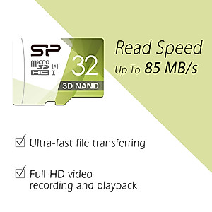 Silicon Power 32GB Dual Pack High Speed MicroSD Card with Adapter