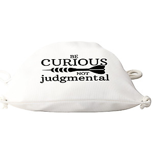 TOBGBE Ted TV Show Drawstring Backpack Be Curious Not Judgmental Bag Sport Gym Sackpack Water Resistant String Bag Soccer Lover Gift (Not Judgmental DB)