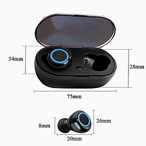 Y30 TWS Wireless Headphones Bluetooth 5.0 Earphone Noise Cancelling Headset Stereo Sound Music in-Ear Earbuds for All Smartphone
