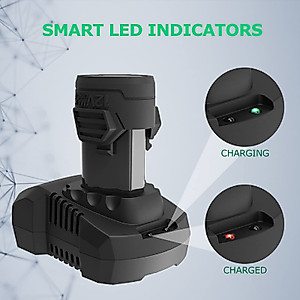 KIMO 12V 2.0Ah Lithium-Ion Battery Charger Apply to KIMO Cordless Ratchet Wrench, Cordless Car Polisher, Lightweight Portable