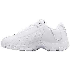 K-Swiss Men's ST329 CMF Sneaker, White/Navy/Red, 10.5 M