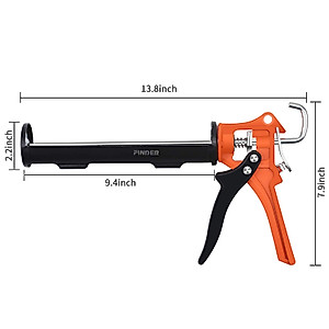 Finder Standard Size 10oz Silicone Caulking Gun, Manual Cartridge Rod Cradle，Fits 10 oz tube/cartridge (Caulking gun only)